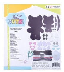DIY Sew Cute Cat and Kitten Intermediate Felt Animal Sewing Kit Kids ...