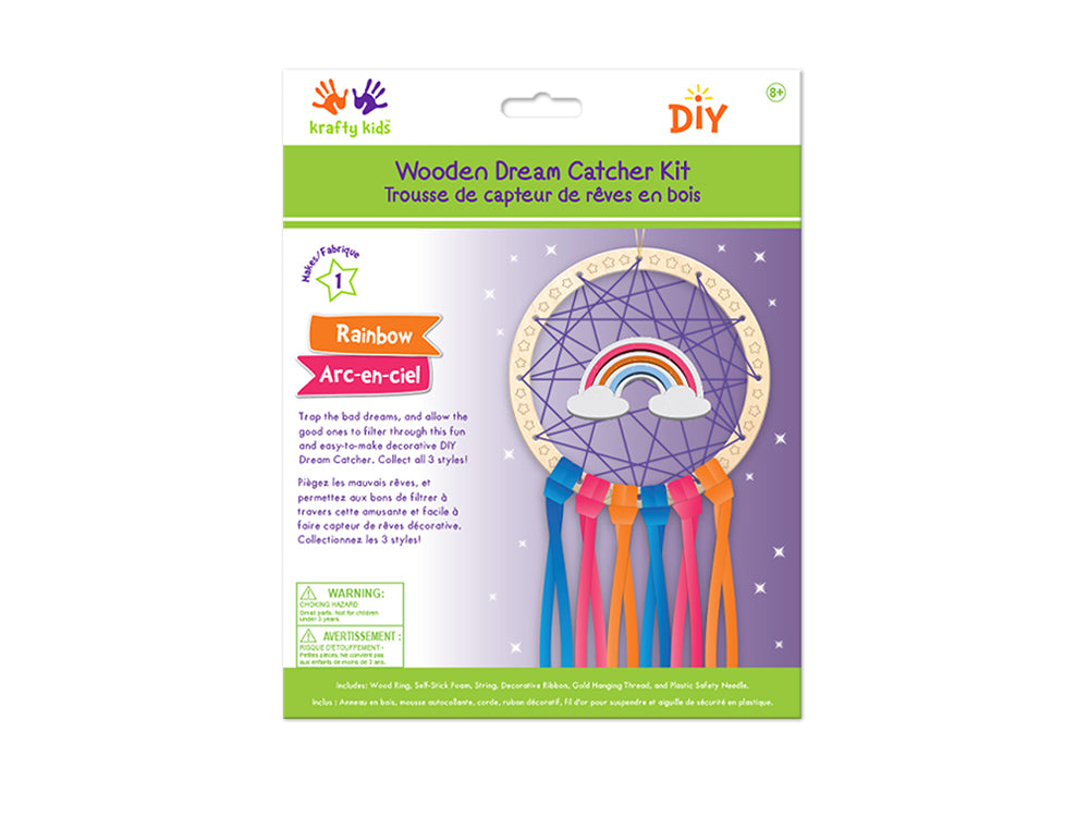 DIY Krafty Kids Rainbow Wooden Dream Catcher Kids Craft Kit – Craft and ...