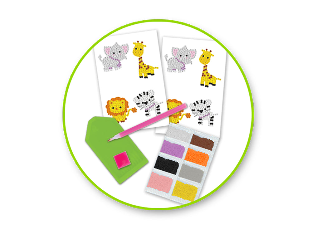 DIY Krafty Kids Baby Animals Diamond Art Sticker Facet Bead Craft Kit ...