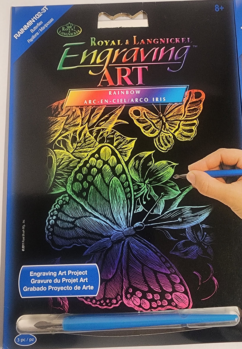 DIY Mini Rainbow Butterflies Fish Kids Engraving Art Craft Kit Bundle ...