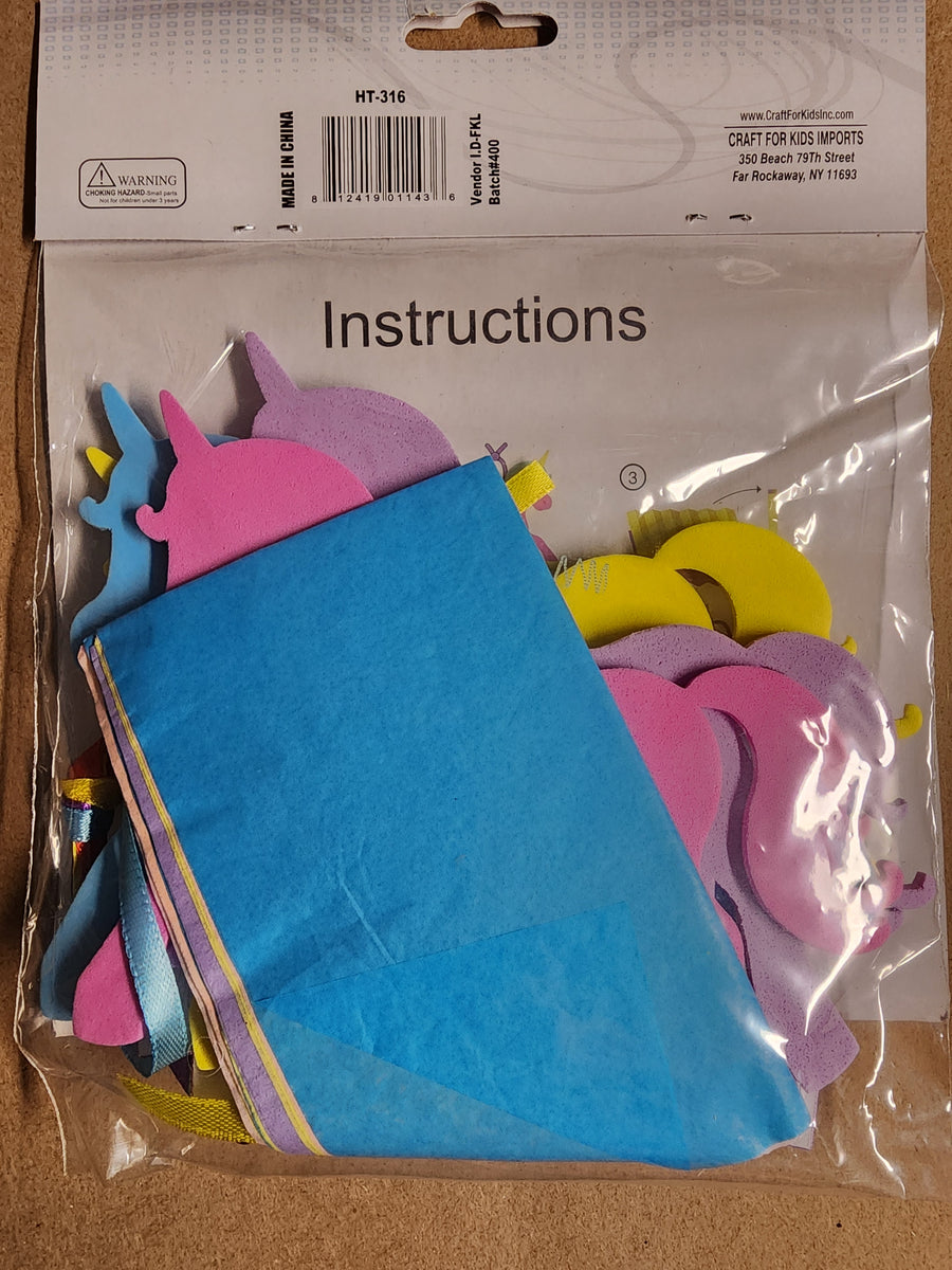 DIY Unicorn Crinkle Decoration Kits Kids Craft – Craft and Treasure Cove