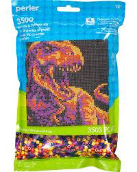 DIY Perler T-rex Dinosaur Kids Fused Beads and Pattern Craft Kit ...