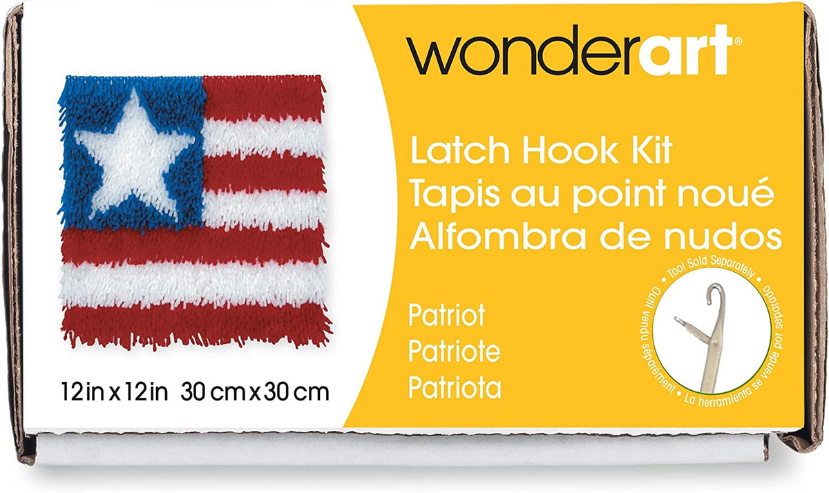 DIY Wonder Art Patriot Flag Latch Hook Kit Kids Craft 12" – Craft and ...