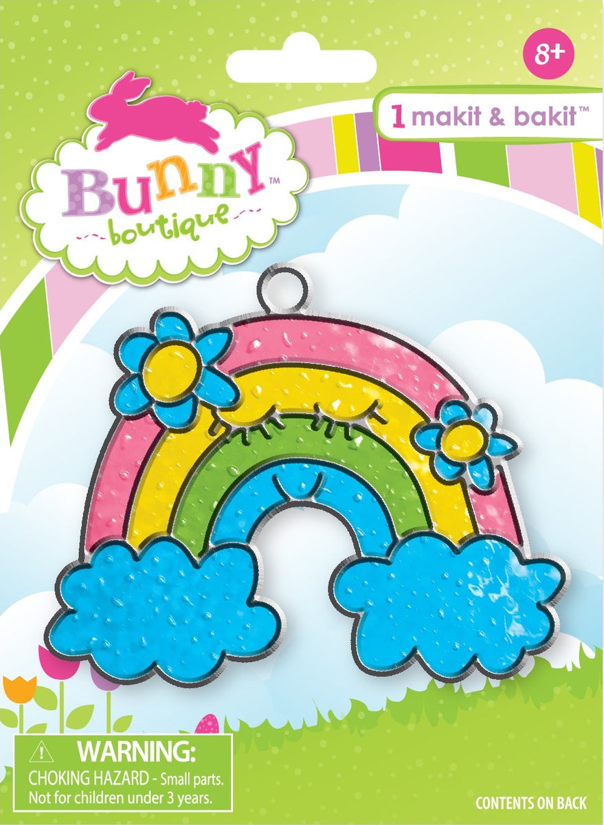 DIY Makit & Bakit Winking Rainbow Stained Glass Suncatcher Kit Kids Cr ...